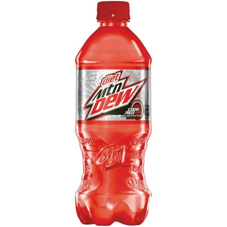 Diet Mountain Dew Code Red Soda, 20 fl oz - Walmart.com