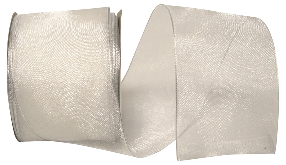 Reliant Ribbon - 25733W-030-40J, Woven Sheer Luxury Wired Edge Ribbon ...
