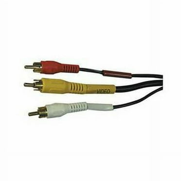 25FT 3 RCA TO 3 RCA VIDEO/AUDIO CABLE STANDARD SERIES LIFETIME WARR ...