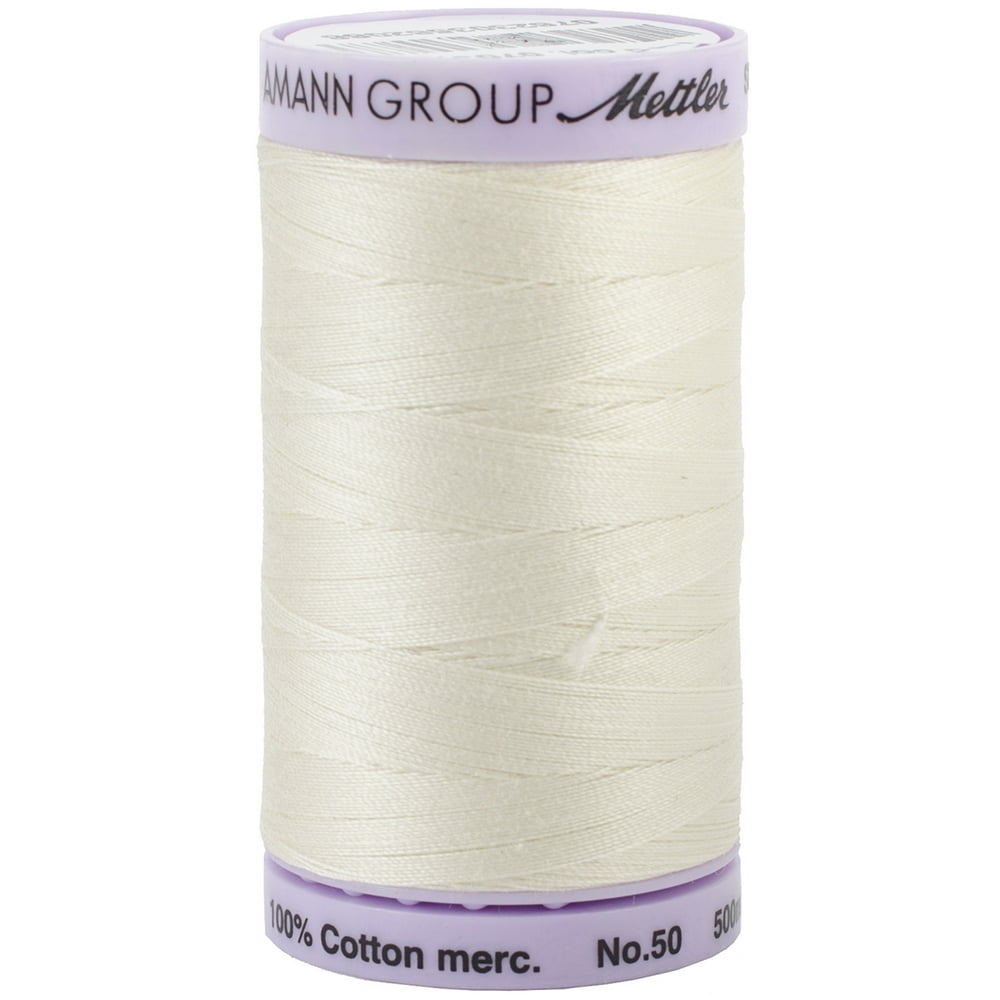 Mettler Silk Finish Cotton Thread 50wt 547yd Antique White - Walmart ...