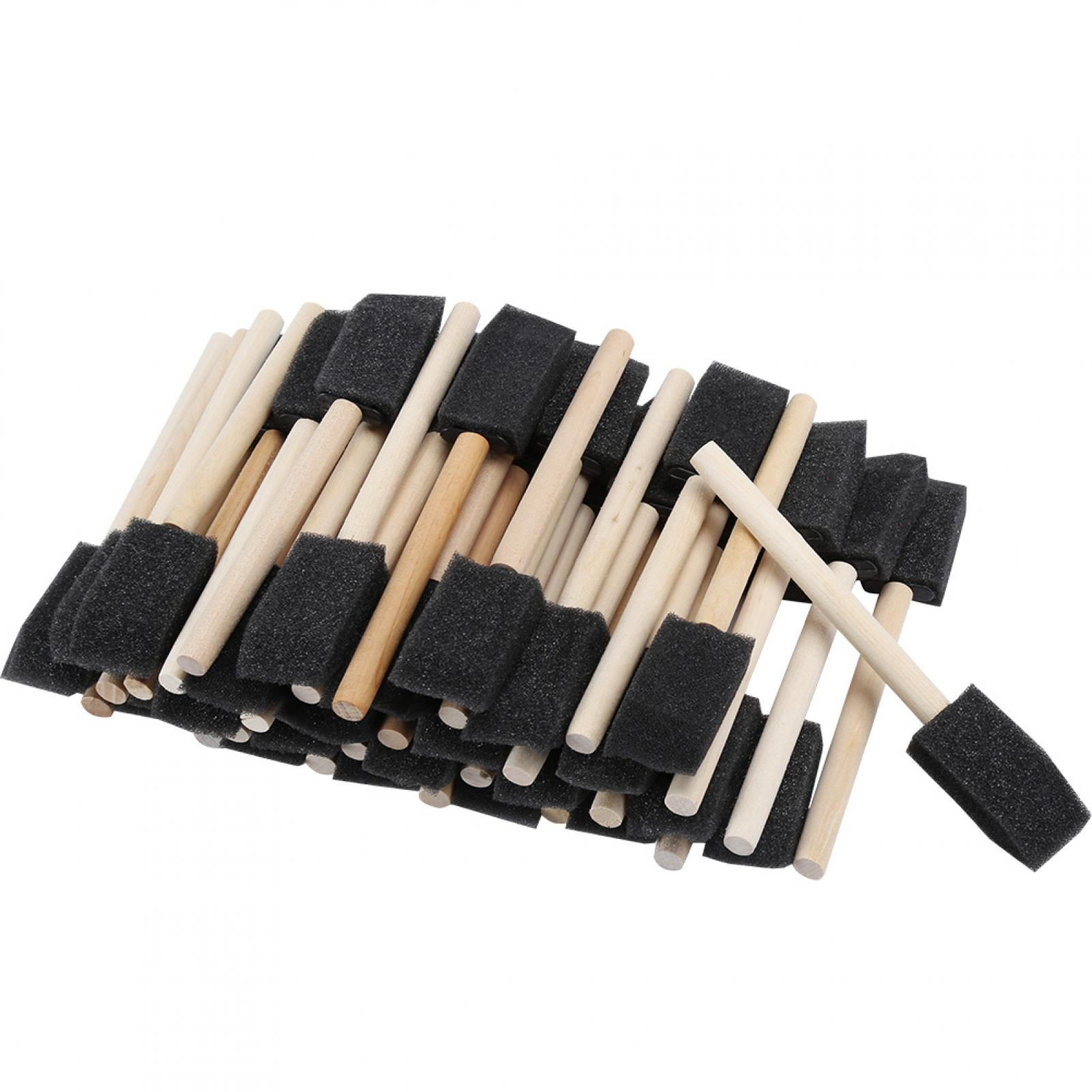 Click here for Domqga 50pcs Foam Brush Black Sponge Wood Handle P... prices