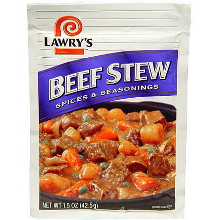 Lawry's Beef Stew Seasoning Mix, 1.5 oz (Pack of 24) - Walmart.com