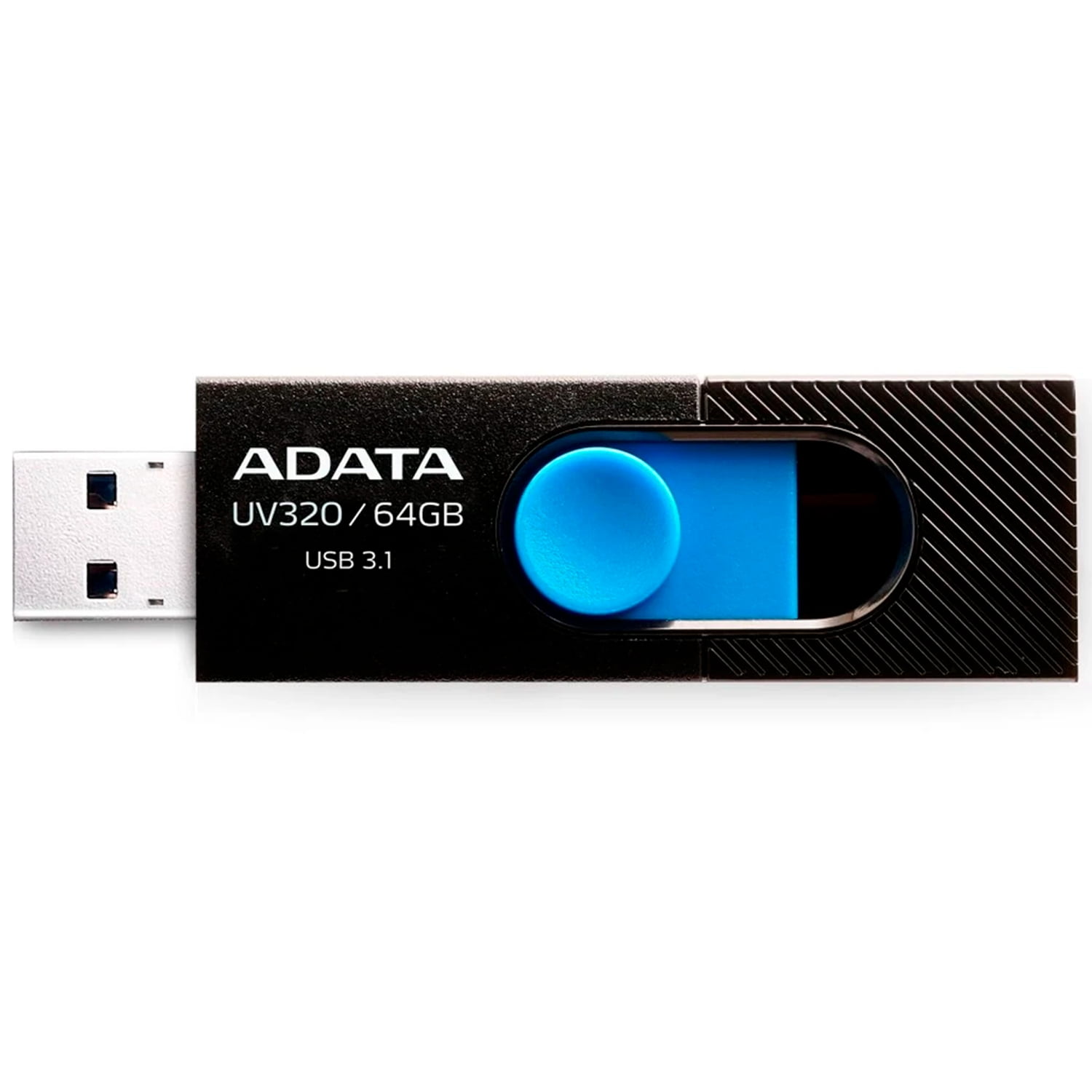 Memoria USB Adata 64GB 3.1 ADATA UV320 Retractil Flash Drive Negro ...