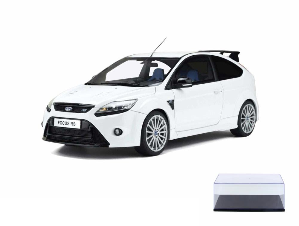 Diecast Car w/Display Case - 2009 Ford Focus MK2 RS, White - Ottomobile ...