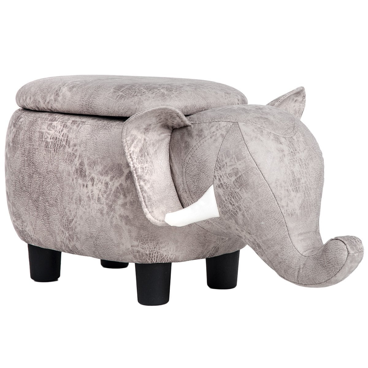 Merax Have-Fun Series Upholstered Ride-on Storage Ottoman Footrest ...