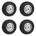 55mm RC Tires Wheel Rims Set, Durable Rubber Alloy, 1/24 Scale, 4pcs ...
