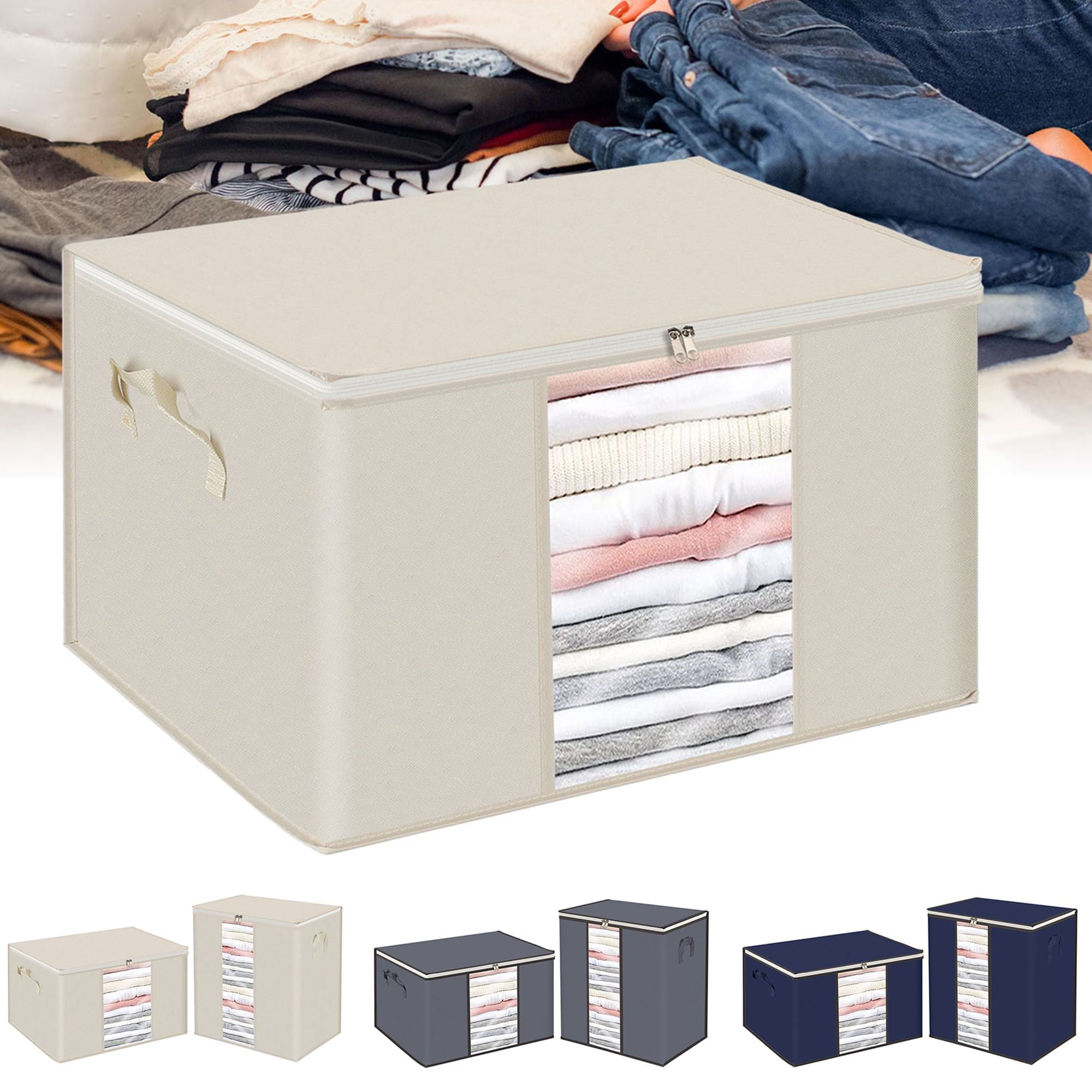 Gustave Foldable Clothes Storage Bags Organizer Large Capacity Closet ...