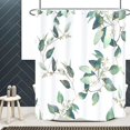 Botanical Vine Shower Curtain, Waterproof Polyester Fabric Watercolor ...