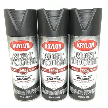 Krylon Rust Protector Enamel Spray Paint, Flat, Black, 15 oz. - Walmart.com