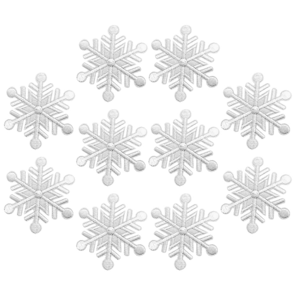 Click here for Oulii 10pcs White Snowflake Sewing Patches For Clo... prices