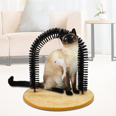 Cat Self Massager Cats Arch Self Groomer Scratcher Toy Brush Cat ...