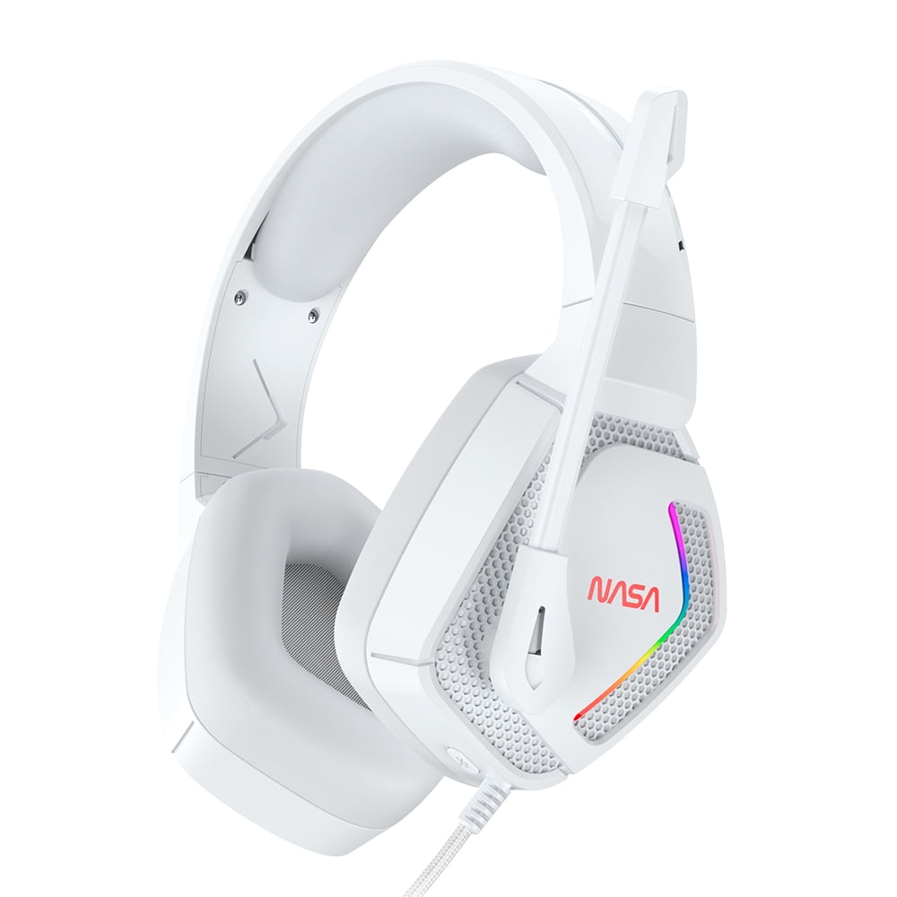 Diadema TechZone Nasa Pro Gamer RGB PC Xbox PS5 Sonido Estéreo Blanca ...
