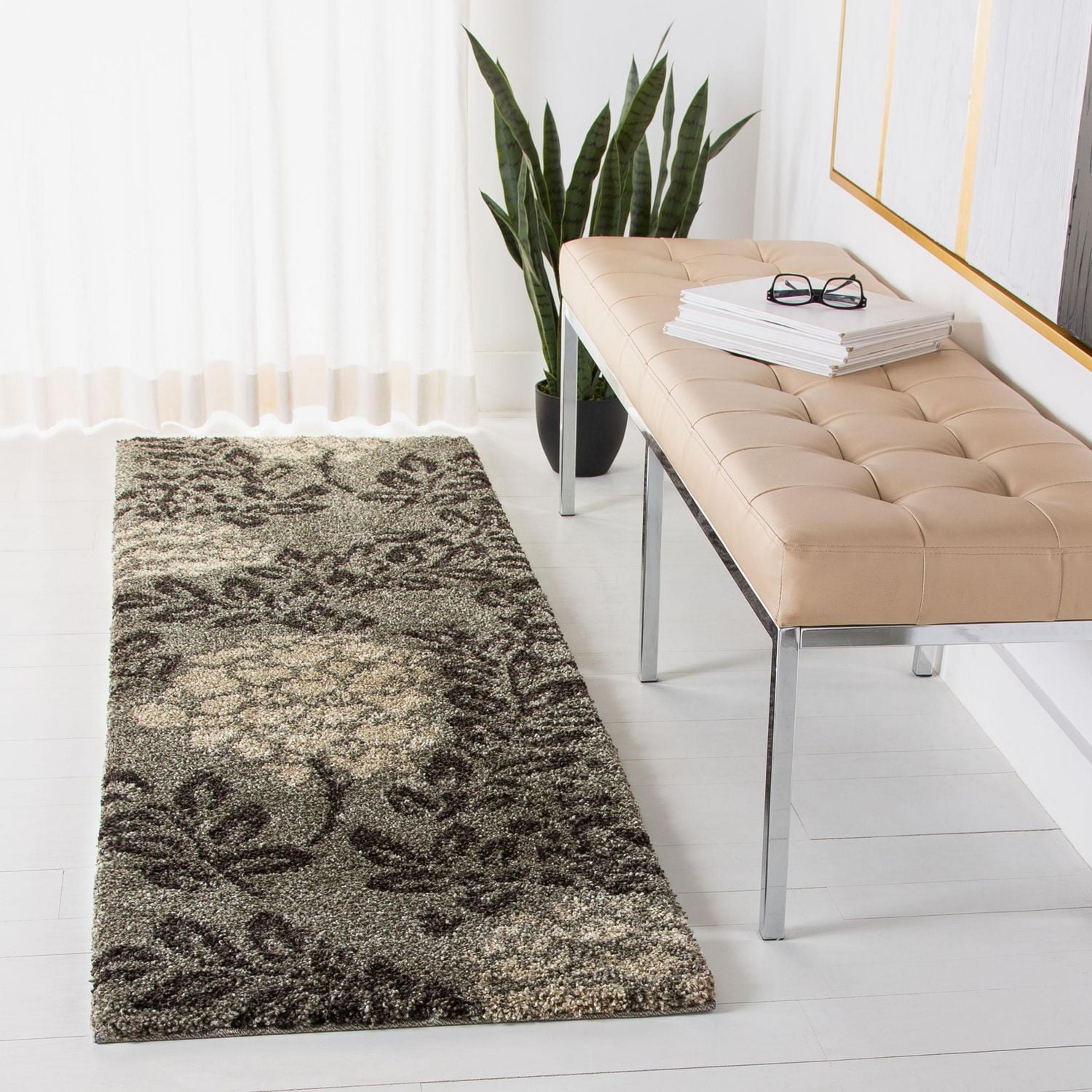 Click here for Safavieh Florida Benton Floral Shag Area Rug 23 X... prices