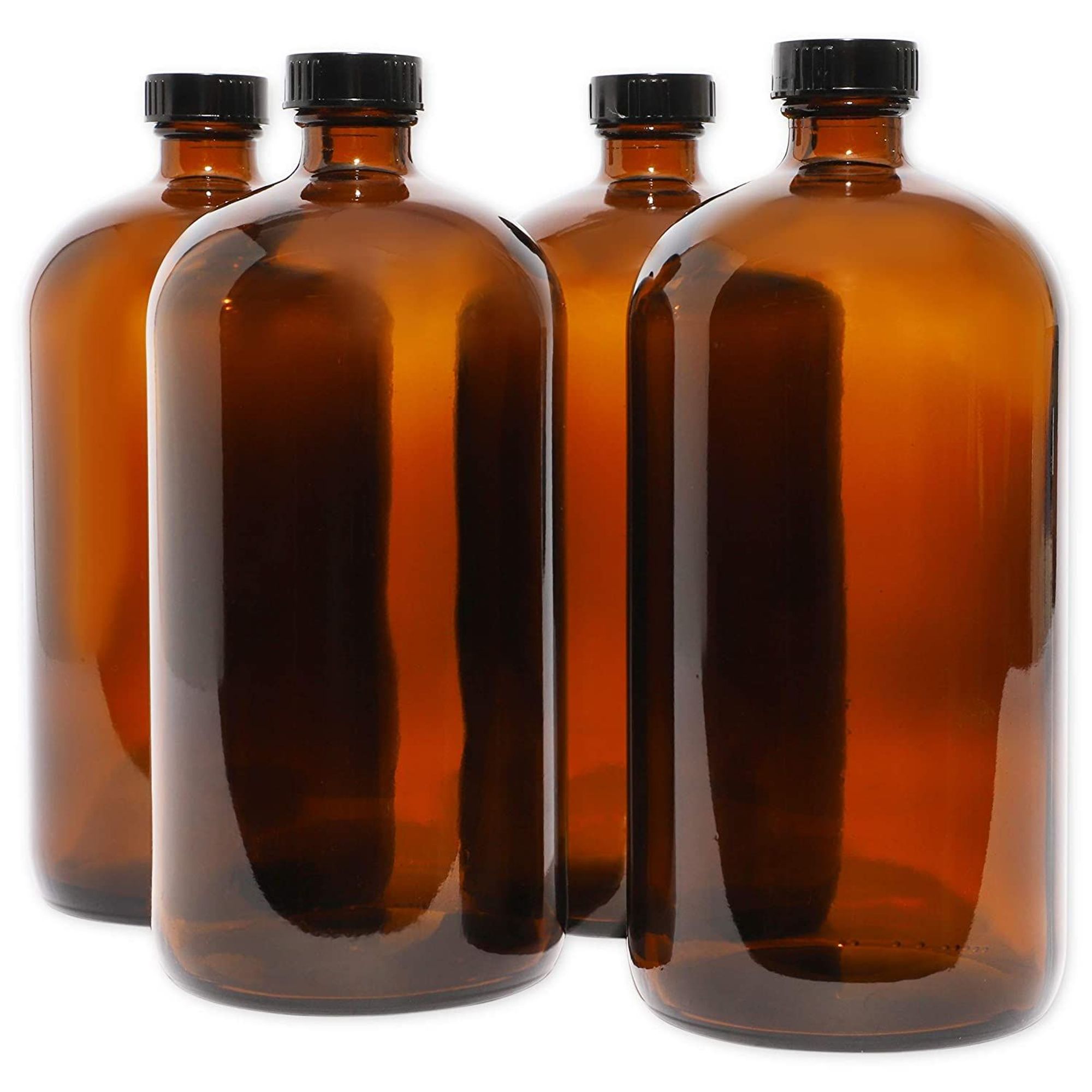 Juvale 32 Oz Amber Glass Bottles With Black Caps Perfect For Storing Juvale 32 Oz Amber Glass Bottles With Black Caps Perfect For Storing