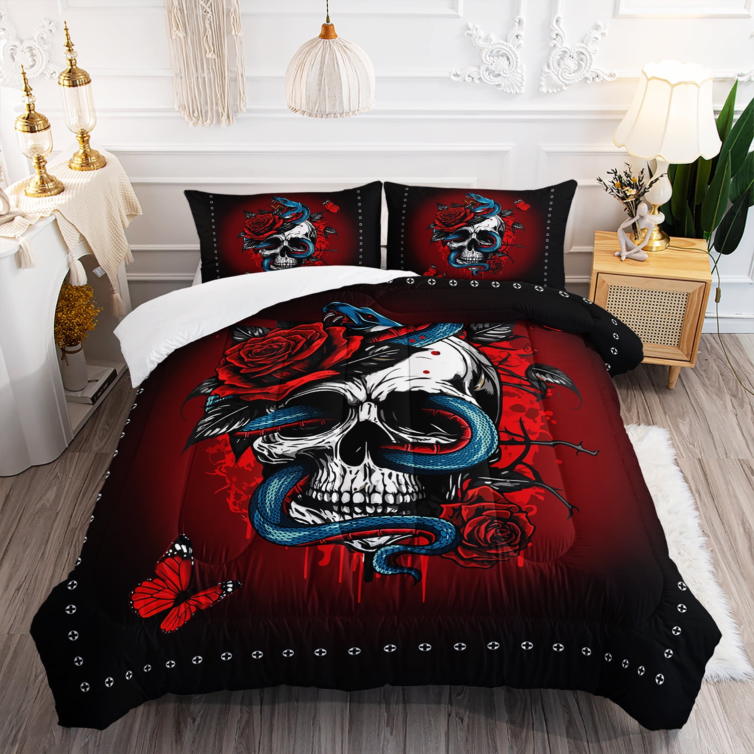 Hosima 3-Piece 3D Digital Printed Comforter Set ，Unique Design with ...