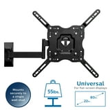 Philips Full Motion TV Wall Mount for up to 80", 15 degree Tilt ...