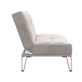 Novogratz Elle Futon, Convertible Sofa Bed and Couch, Gray Velvet ...