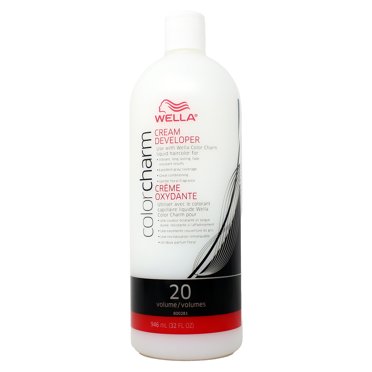 Wella Color Charm 20 Volume Creme Hair Color Developer, 32 oz for ...