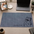 Custom Daddy We Love You Desk Mat, Personalized Family Photo Mouse Pad ...
