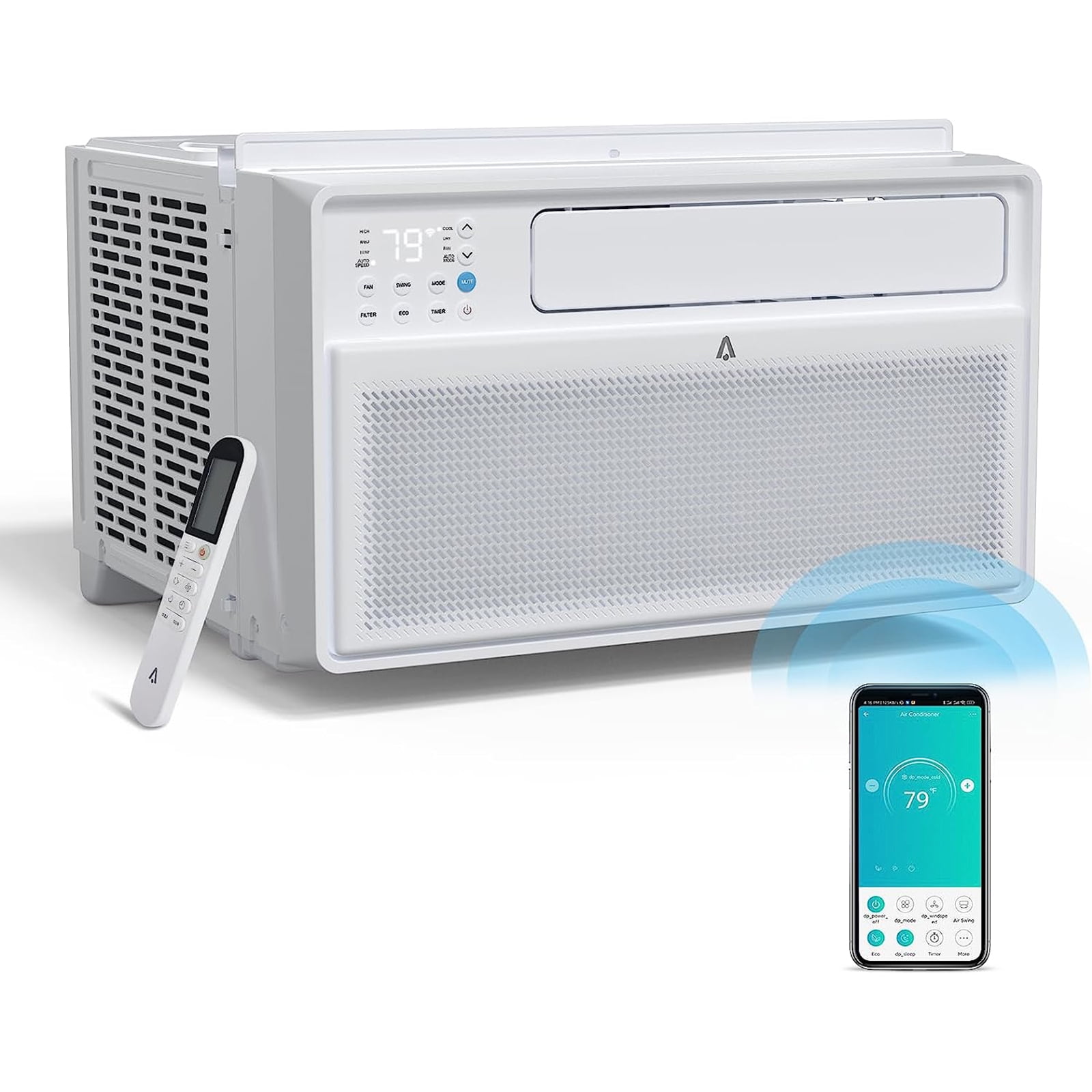 8000 BTU Inverter Smart Window Air Conditioner, Window AC Unit with ...