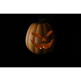 Alpine Motion Activated Pumpkin with Yellow LEDs, 17 Inch Tall ...