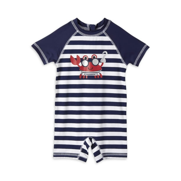 WIPPETTE KIDS - Wippette Baby Boy Crab One-Piece Rashguard Swimsuit ...