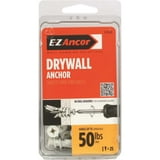 ITW Brands EZ Ancor 25200 Drywall Anchors, Self-Drilling, Plastic, 50 ...