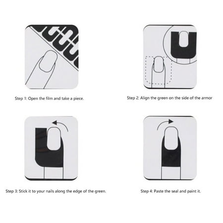 U-Shaped Nail Anti-Overflow Stickers Green Paper Anti-Overflow Stickers ...