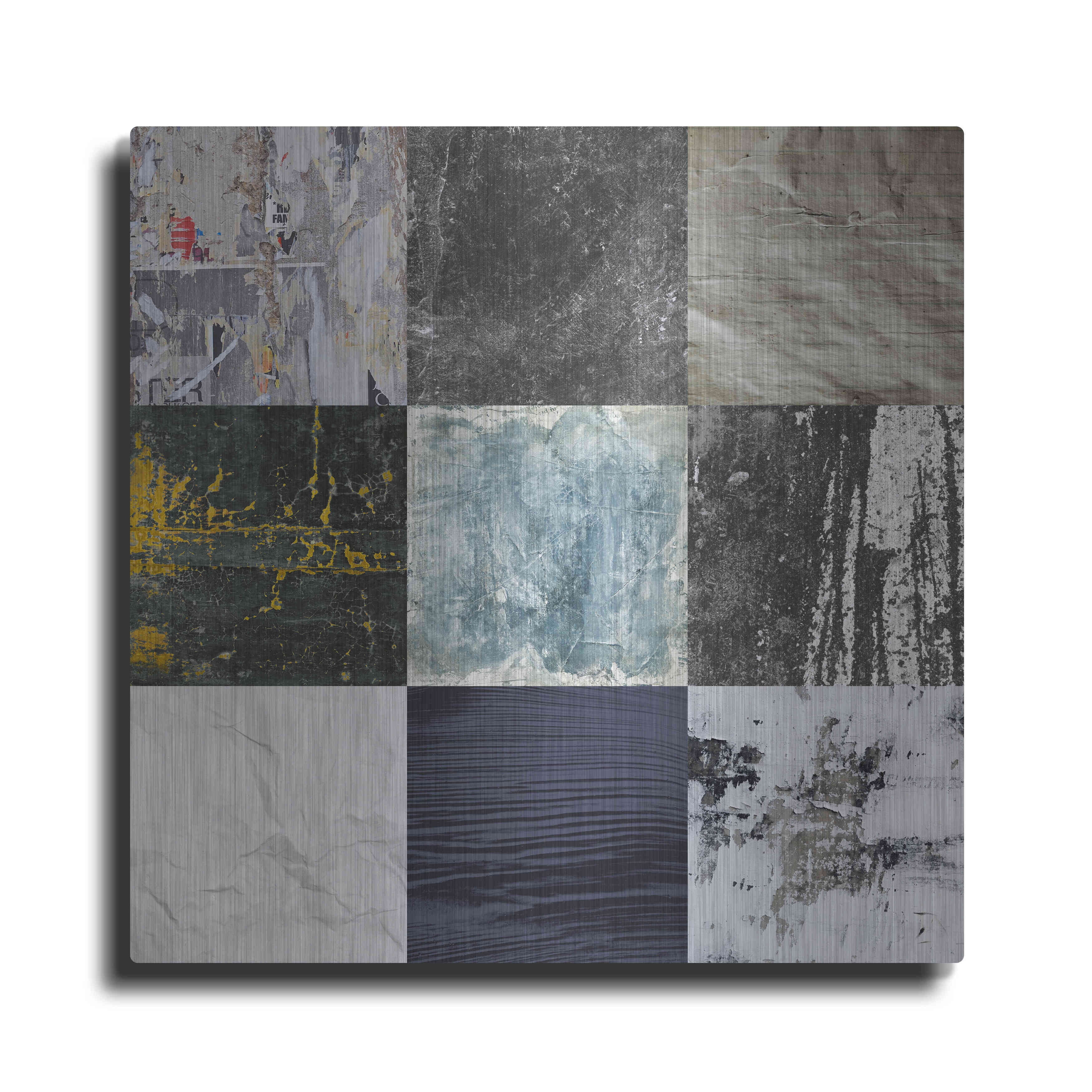 Luxe Metal Art 'Tiles Decor Blue Notes 1' by GraphINC, Metal Wall Art ...