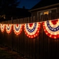 6-Piece Patriotic Bunting Banner Set, Red White Blue Hanging Flags, 70. ...