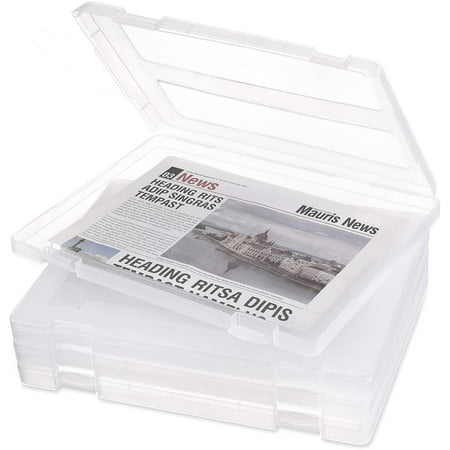 WEIS 4 Pack A4 File Portable Project Case, Plastic Storage Box for 8.5 ...