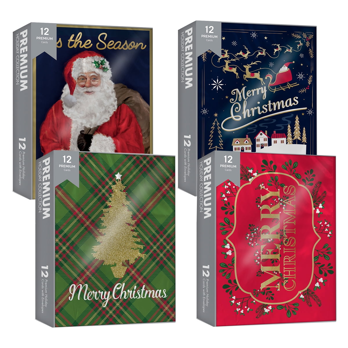 Papercraft (48 Pack) Deluxe Christmas Cards Assorted Holiday Cards with ...