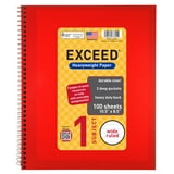 Exceed Spiral Notebook, Wide Ruled, 1 Subject, 100 Pages, 8.5" x 10.5 ...