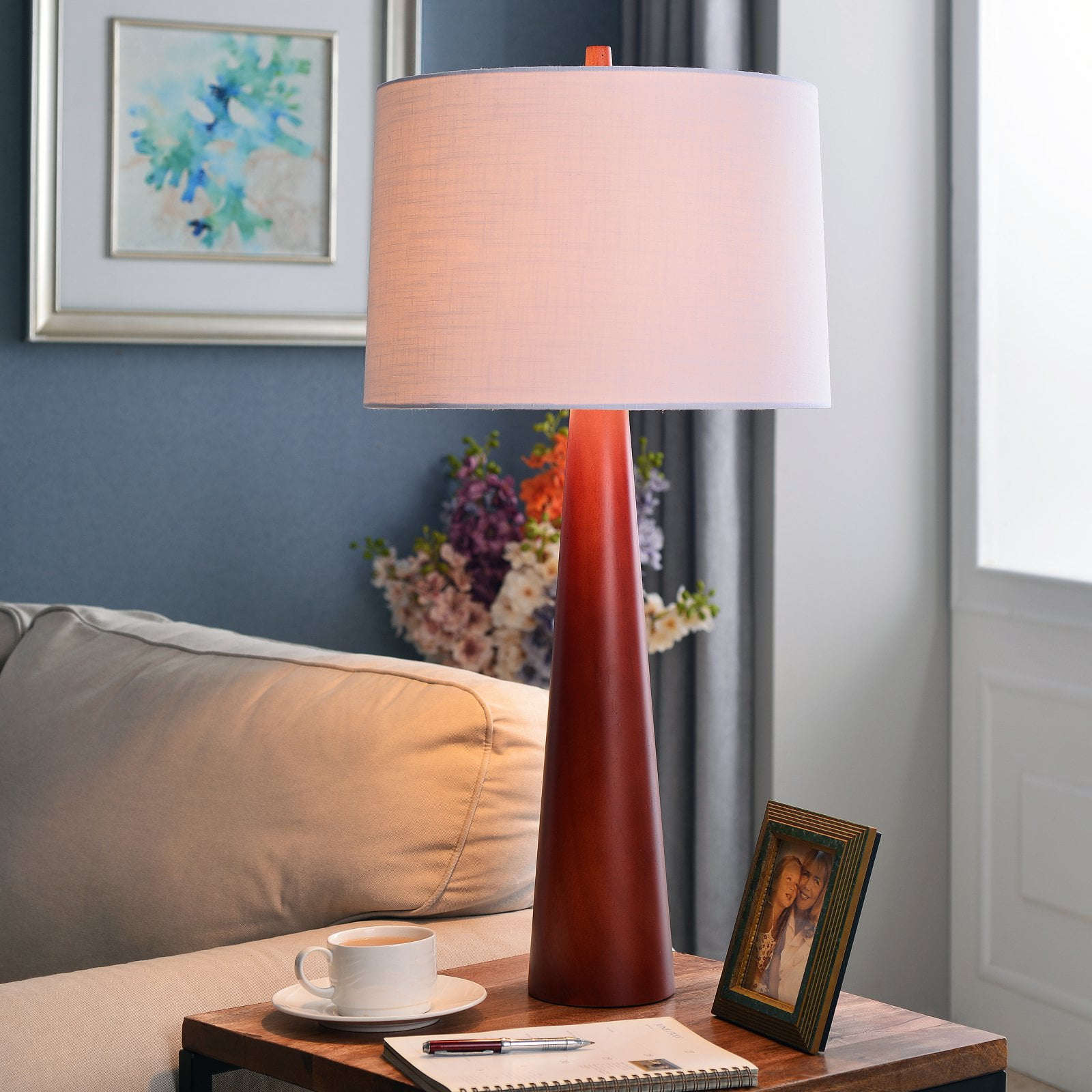Kenroy Home Spar Red Oak Wood Table Lamp - Walmart.com - Walmart.com