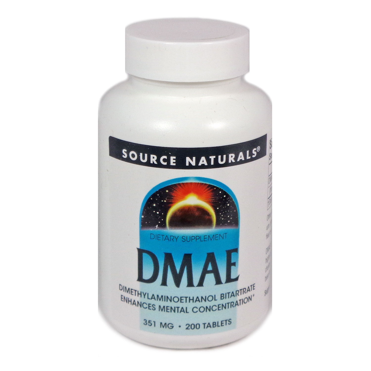 DMAE 351 mg By Source Naturals - 200 Tablets - Walmart.com