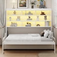 LHYY Queen Size Cabinet Bed with Folding Sofa,Built-in Storage Shelves ...