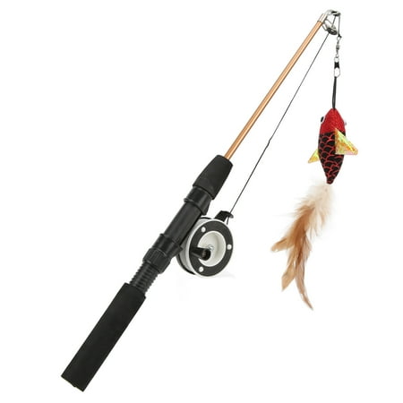 Cat Toys, Funny Cat Stick Flexible Interactive For Cats Saury + Fishing ...