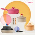Carote 24Pcs Nonstick Pink Cookware Sets W/ Die-Cast Lid, Detachable ...