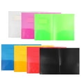 NAZISHW Pack Plastic Pocket Folder Heavy Duty Folders With Pockets Fit ...