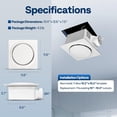 AutoFlow Bathroom Fan with Humidity Sensor, 30-160 CFM EC Motor, 10.2 ...