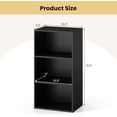 Tangkula 3-Cube Bookcase, Floor Standing Open Bookshelf w/7-Position ...