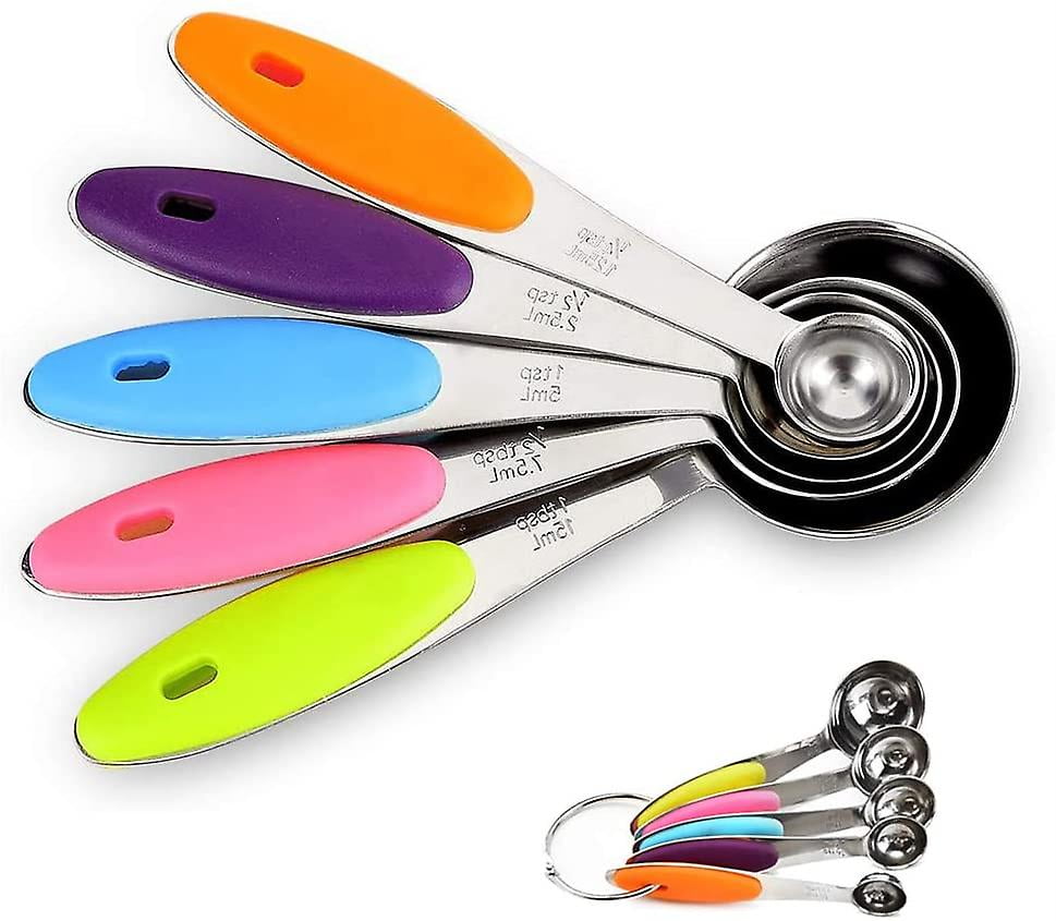 Juego de cucharas medidoras de 5 cucharas de taza de medida de metal de ...