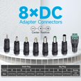 AOUHML-2 Pack 12V 1A 1000mA 10ft Power Supply Adapter with 8 Tips, 12W ...