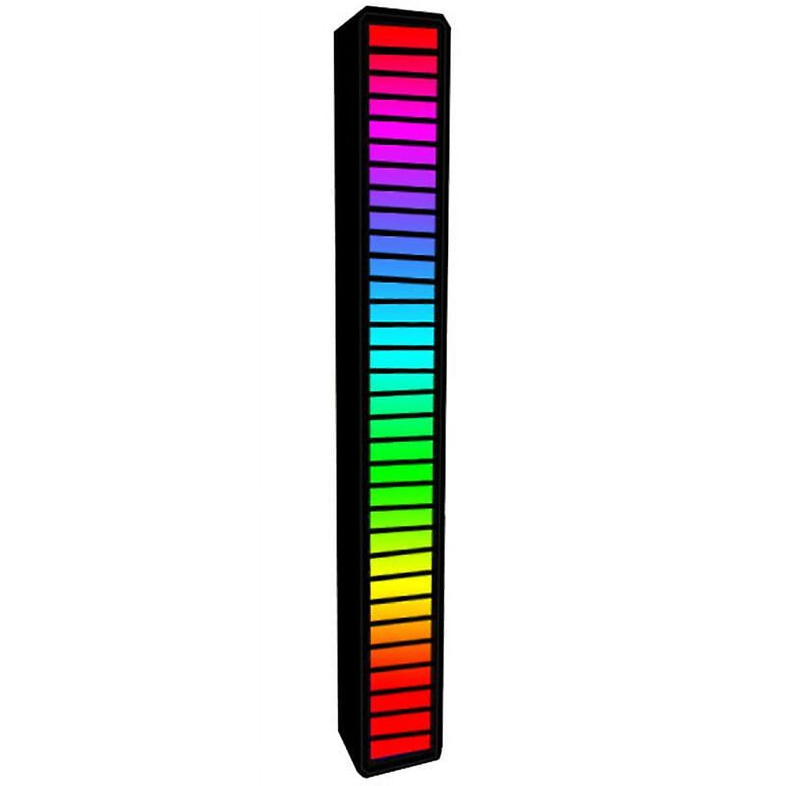 Luz de ritmo RGB recargable, medidor de nivel de música de 32 bits ...