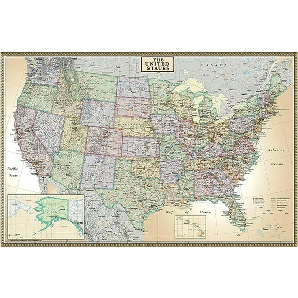 Usa Wall Map Large