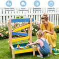3-in-1 Sand and Water Table, Fir Wood Outdoor Sensory Activity Table ...
