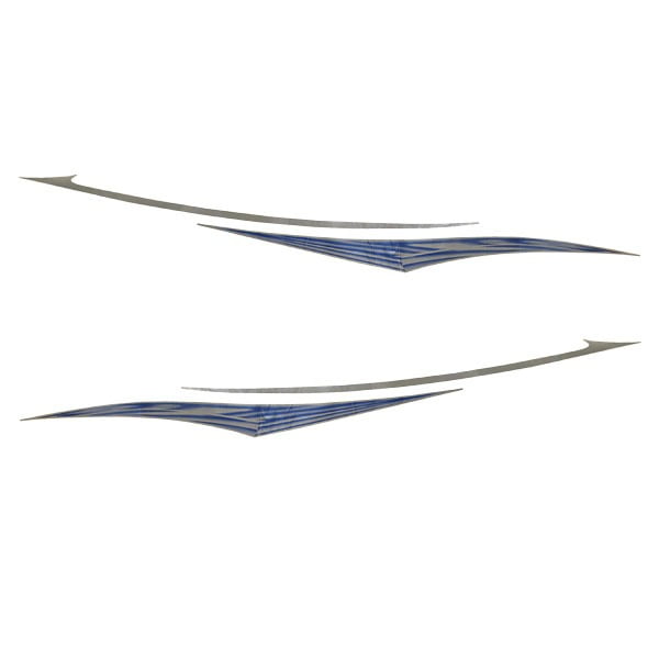 Blue Wave Boat Graphic Decal U25763-01 | Blue Silver (Set of 2 ...