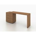 Casabianca Modern Nest Engineered Wood Extendable Office Desk in Brown ...