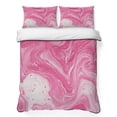 Abstract Marble Texture 3 Pieces Quilt Set,1 Quilt with 2 Shams,Modern ...