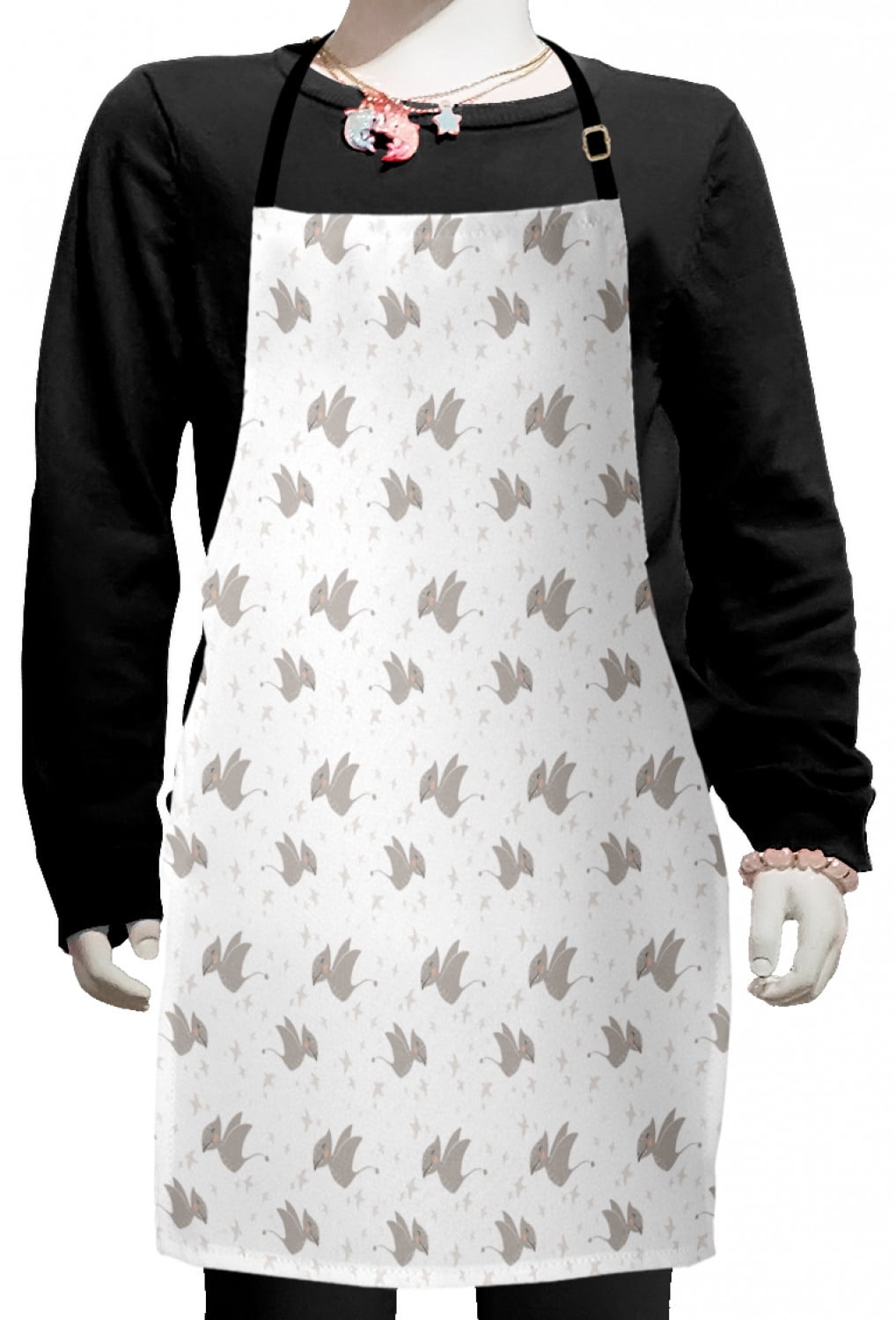Nursery Kids Apron, Happy Little Flying Dinosaurs Baby Spotted ...